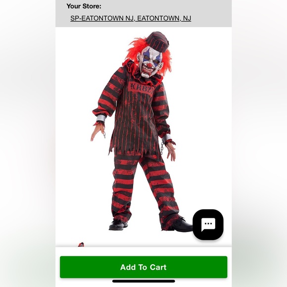 Spirit | Costumes | Spirit Halloween Convict Clown Costume Size Medium ...